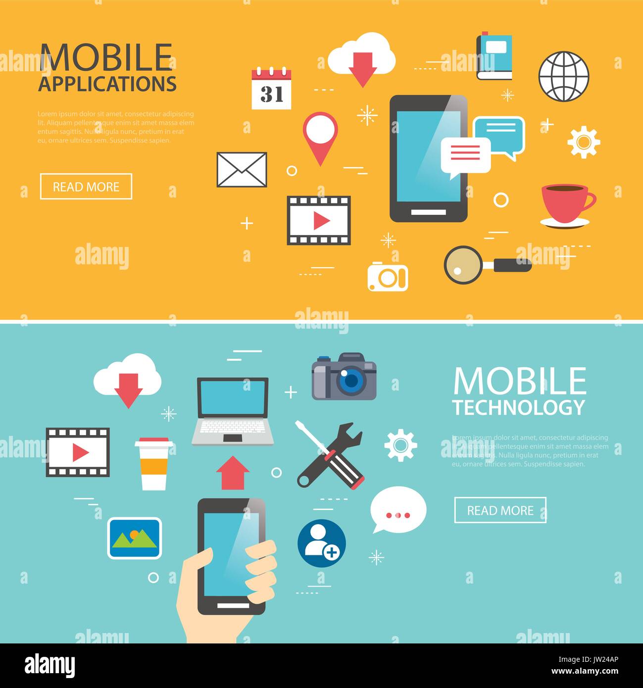 Technology banner Stock Vector Images - Alamy