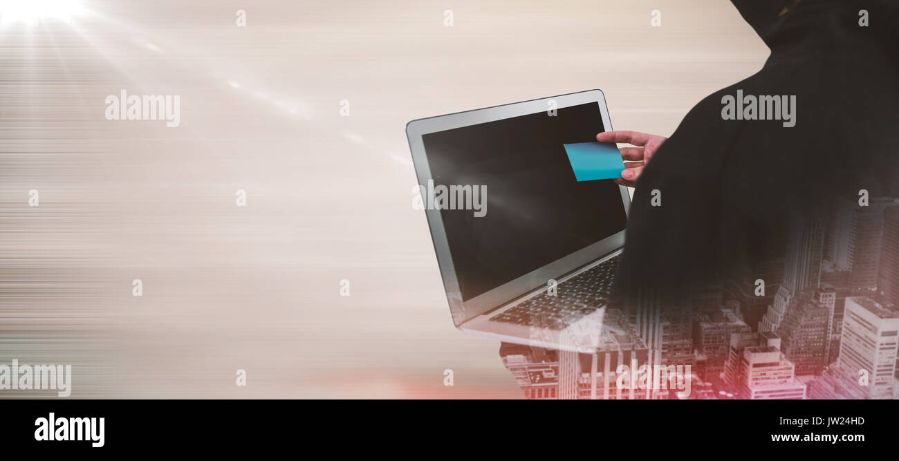 Rear view criminal hacker hi-res stock photography and images - Alamy