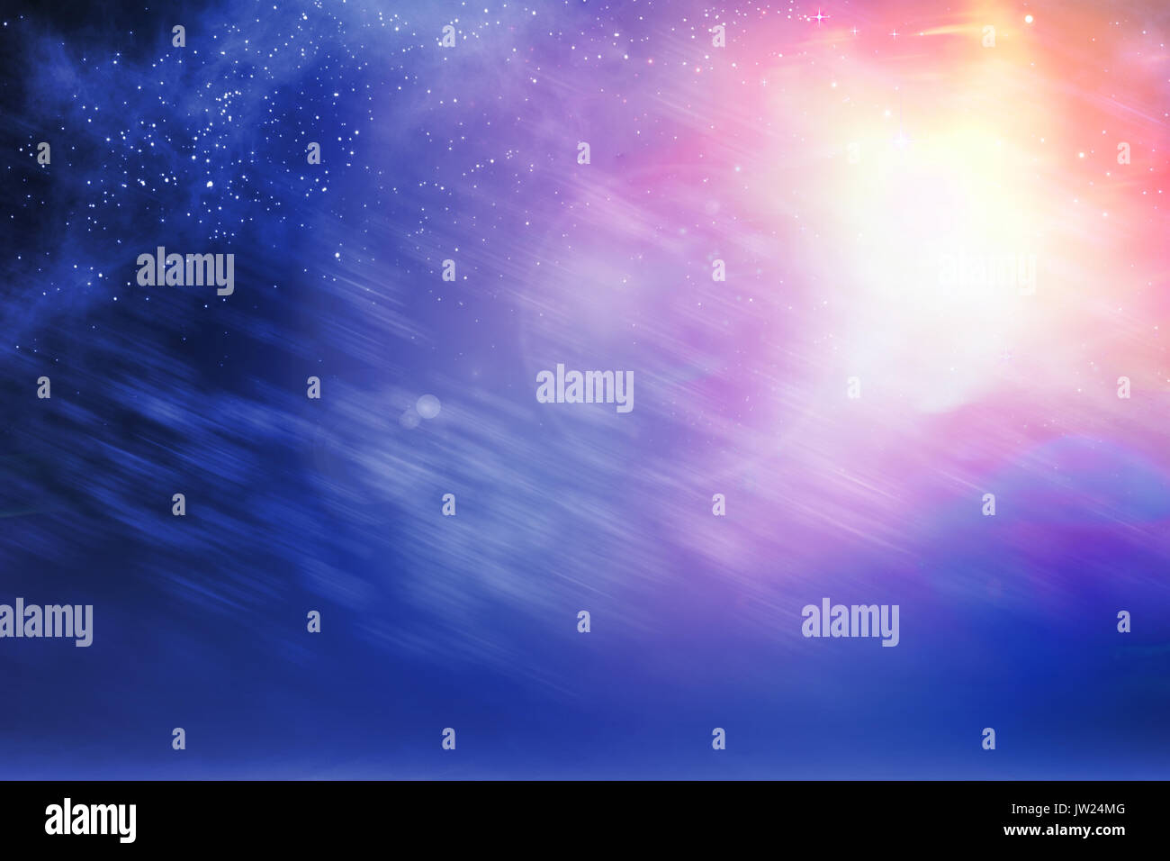 Digitally generated image of colorful lights against white background ...