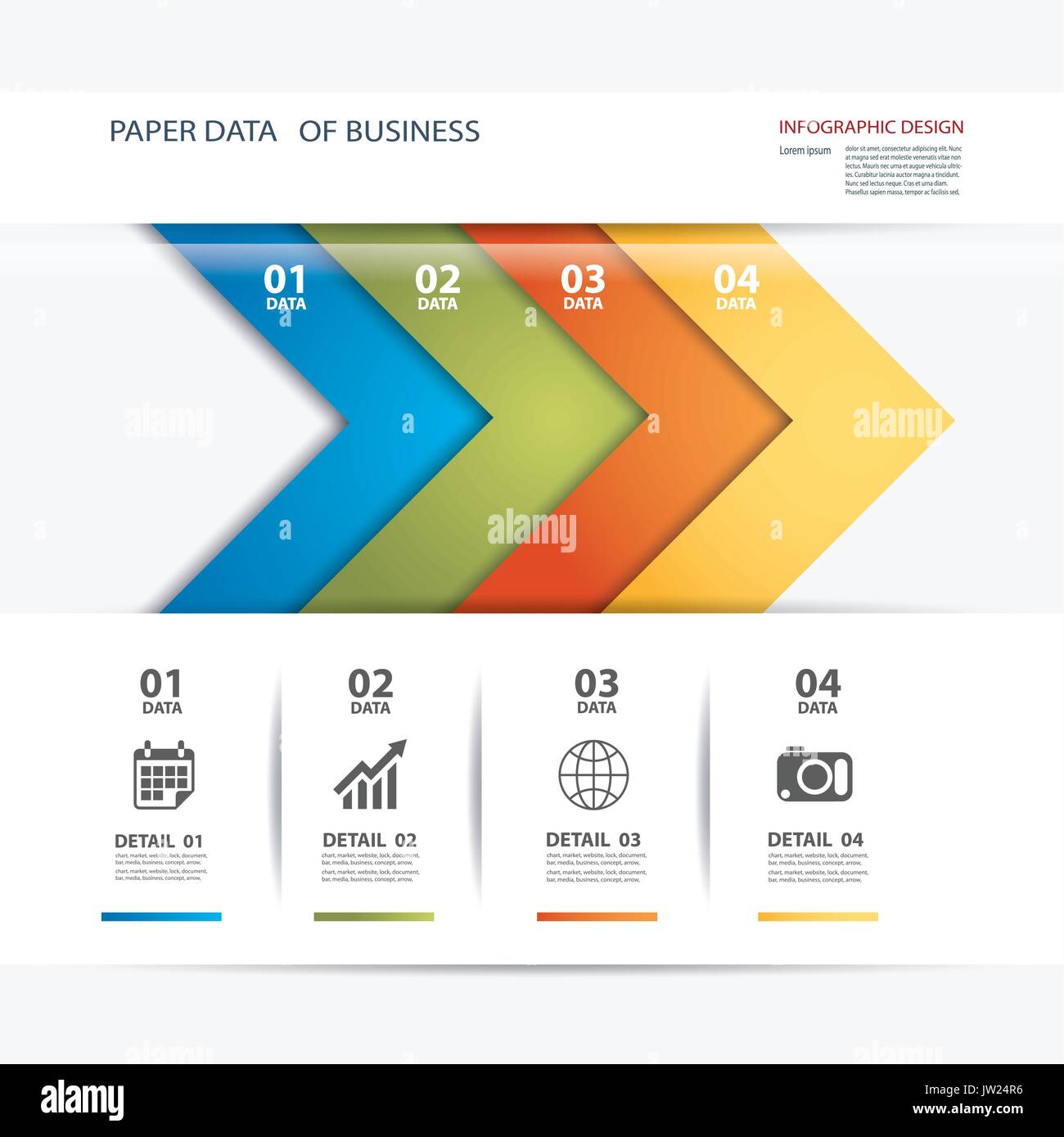 business infographic element data template flat design Stock Vector ...