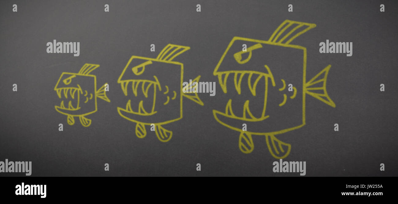 Image of fish on white background against grey Stock Photo - Alamy