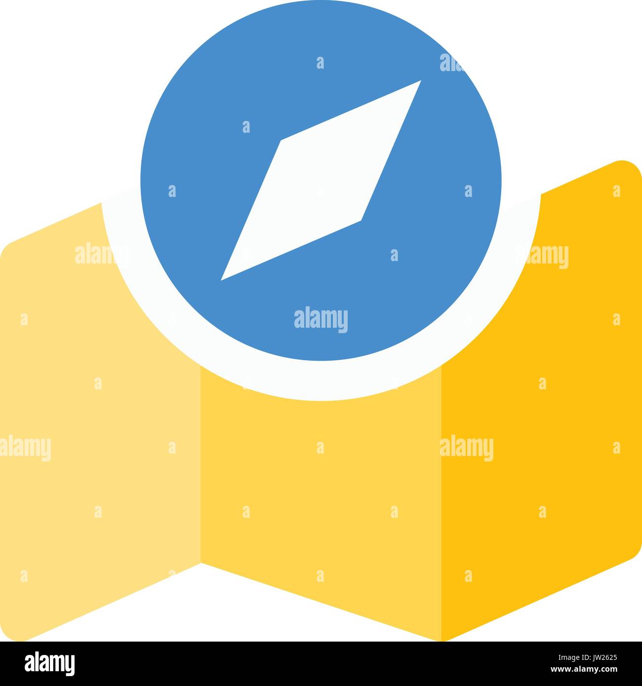 Folded map and compass hi-res stock photography and images - Alamy