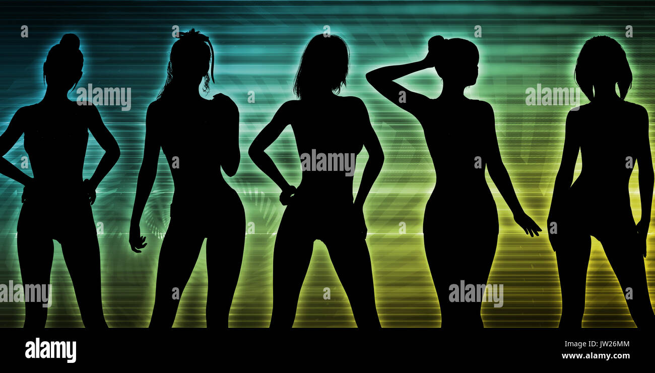 Group of Young People in a Club Party Stock Photo - Alamy