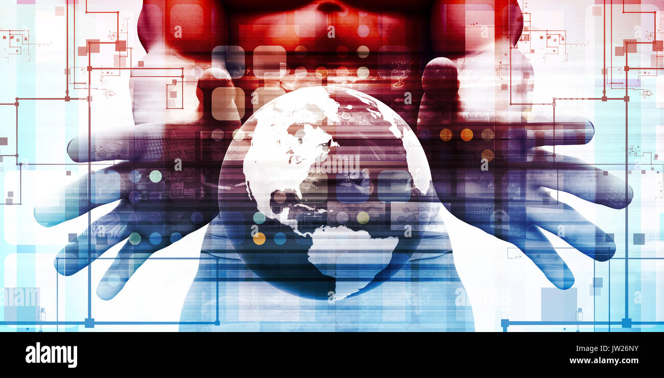 Virtual Background with Futuristic Abstract Concept Art Stock Photo - Alamy