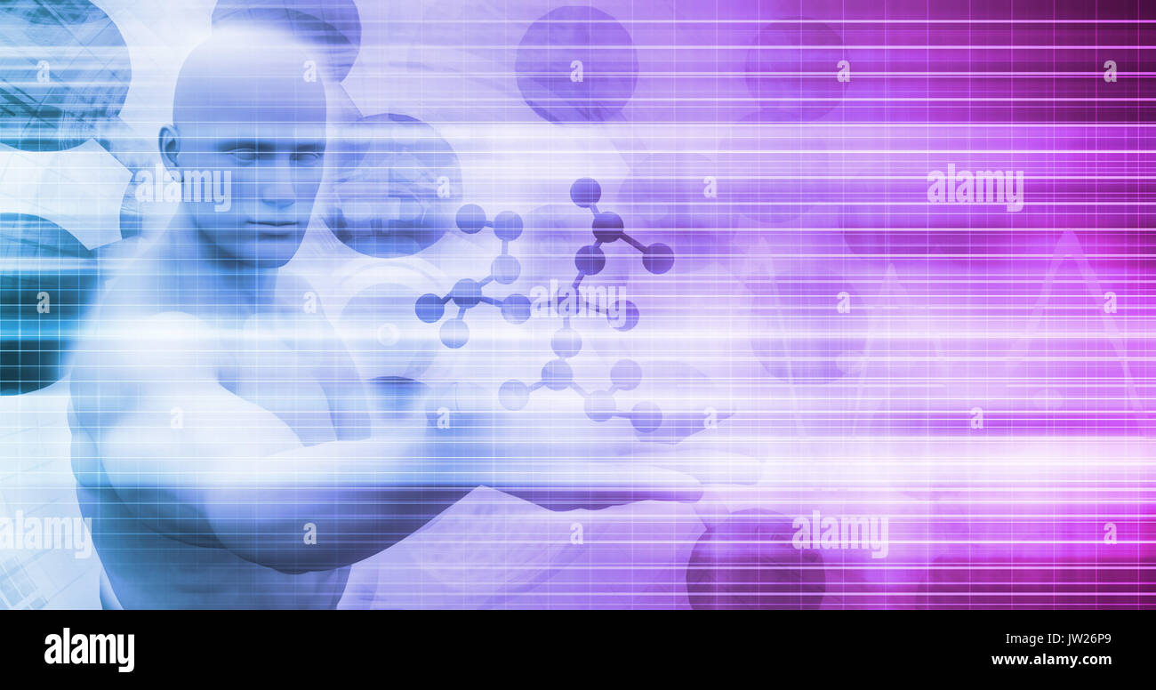 Medical Research with Molecule as a Concept Stock Photo - Alamy