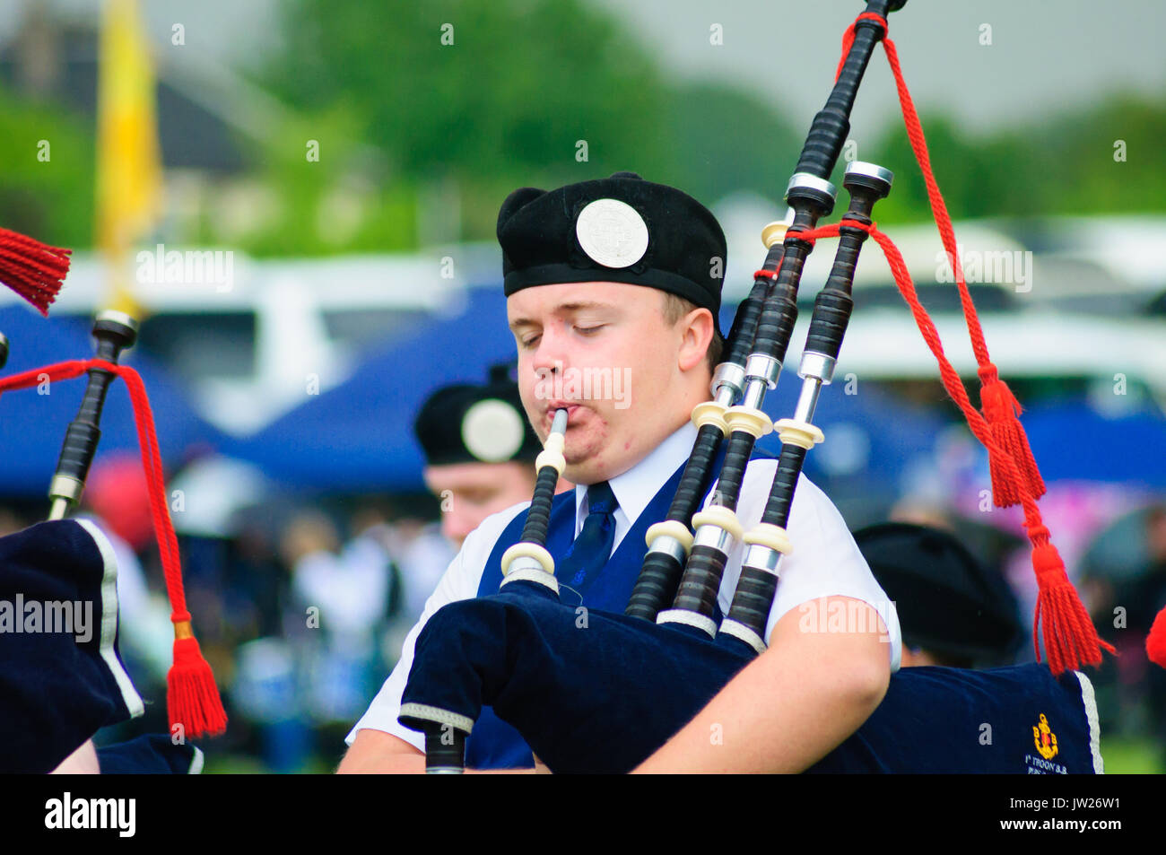 Competitors in the British Pipe Band Championships held in Paisley ...