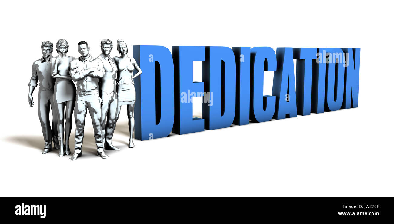 Dedication Business Concept as a Presentation Background Stock Photo ...