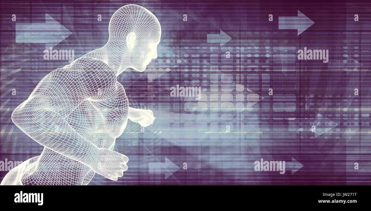 Fitness Training Side View of Person Running Stock Photo - Alamy