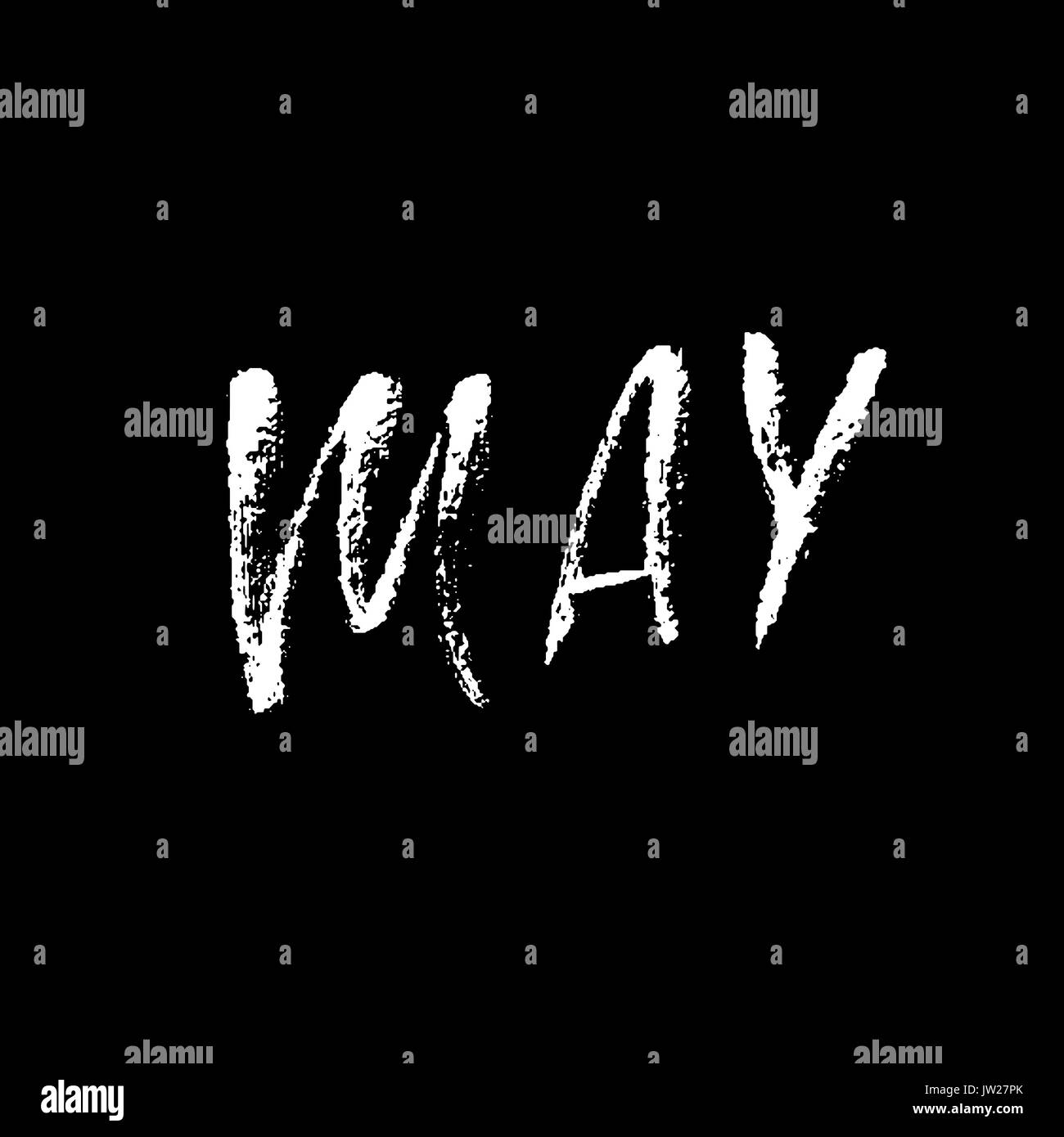 Hand drawn typography lettering. March. Month inscription. Vector ...