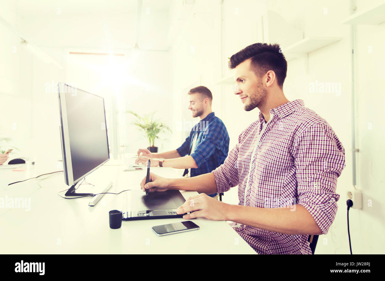 Computer man drawing hi-res stock photography and images - Alamy