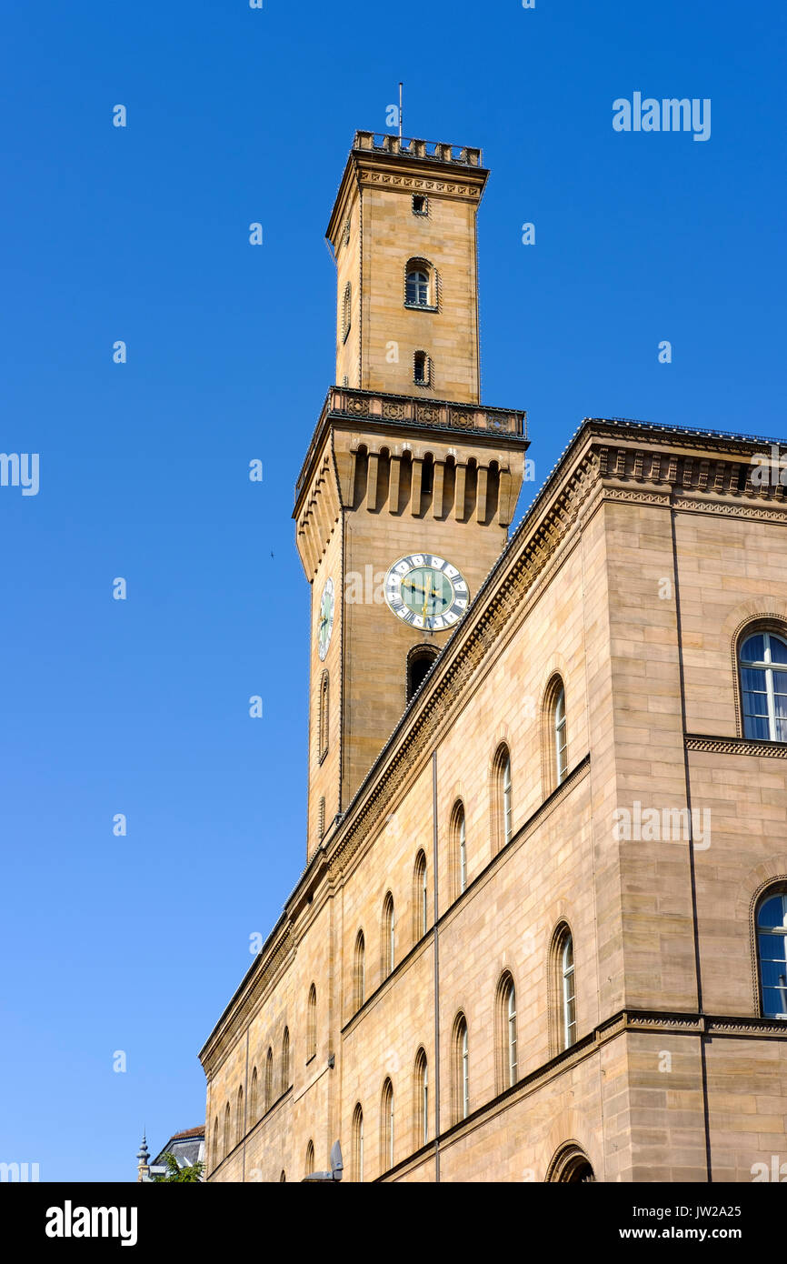 Town hall, Fürth, Middle Franconia, Franconia, Bavaria, Germany Stock ...