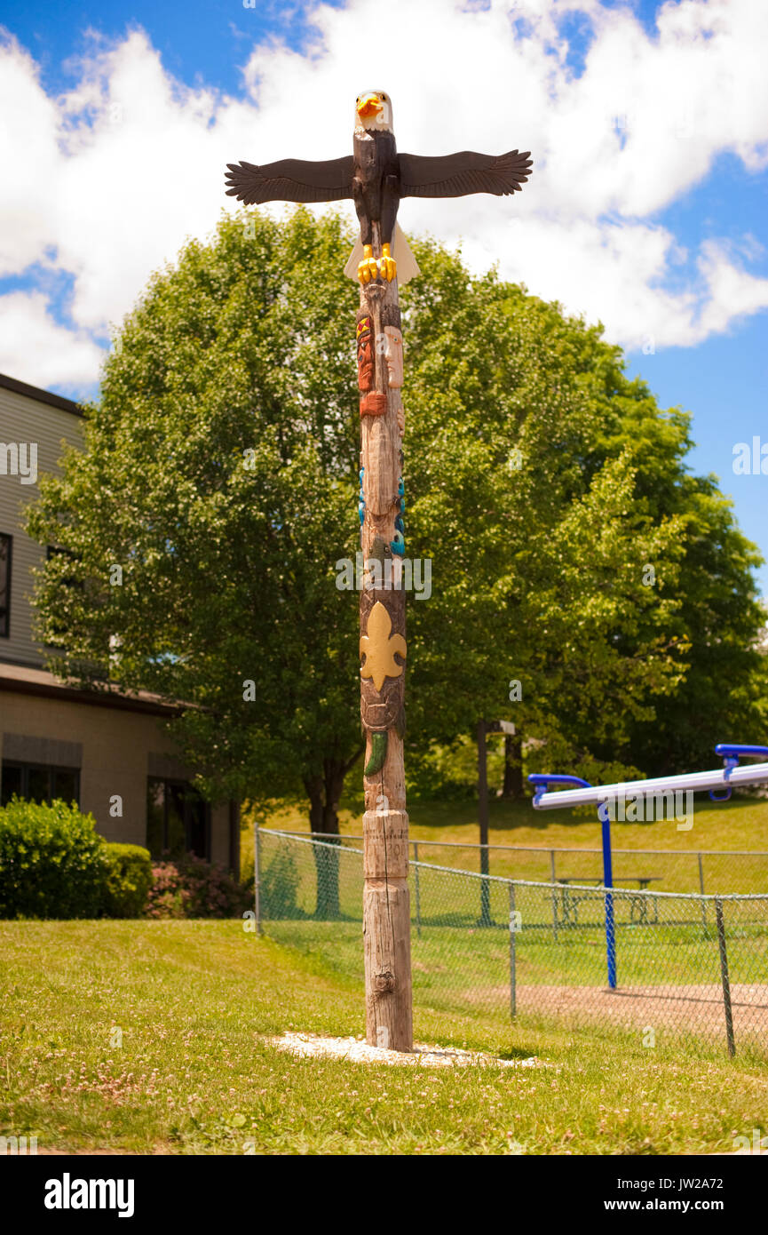 Boy Scout Totem Pole Stock Photo - Alamy