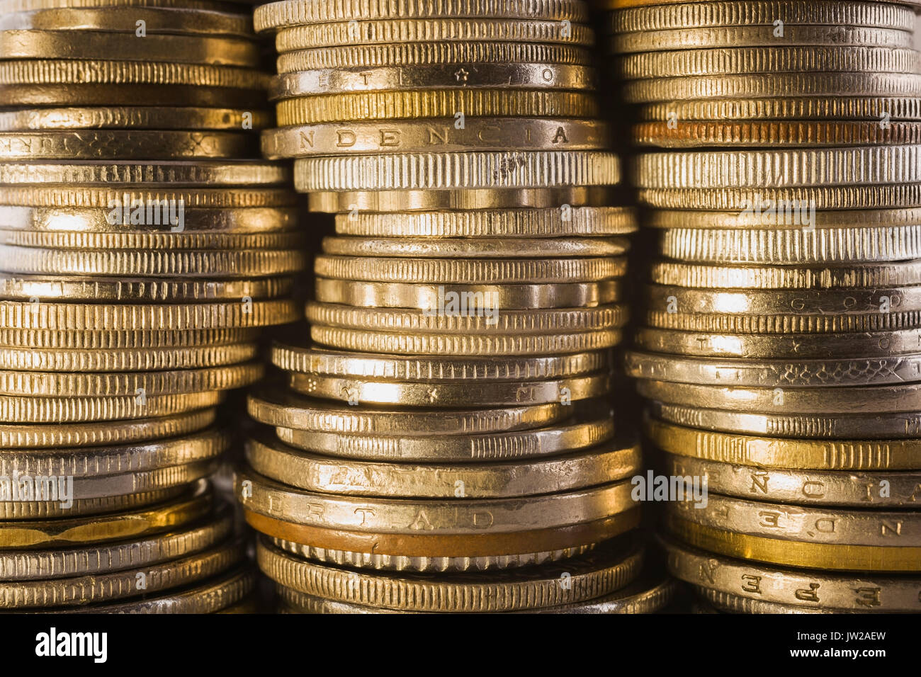 Stacks money side view hi-res stock photography and images - Alamy