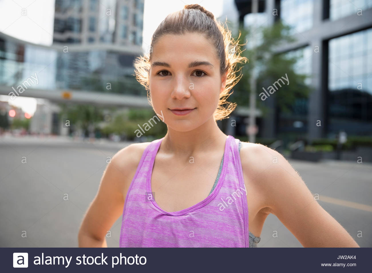 Young woman posing on the street hi-res stock photography and images ...
