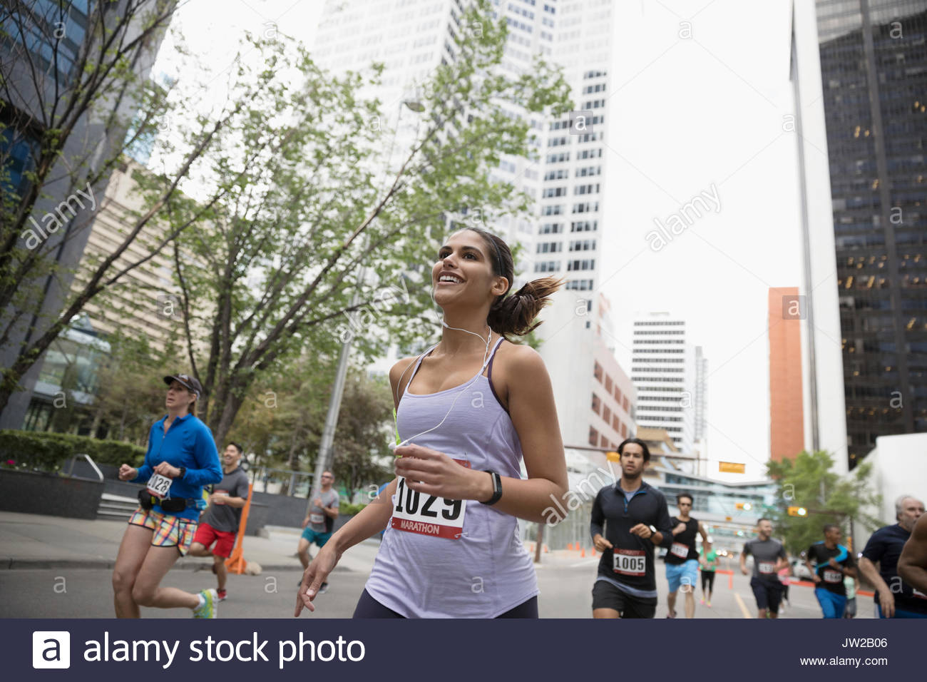 Happy marathon runner hi-res stock photography and images - Alamy