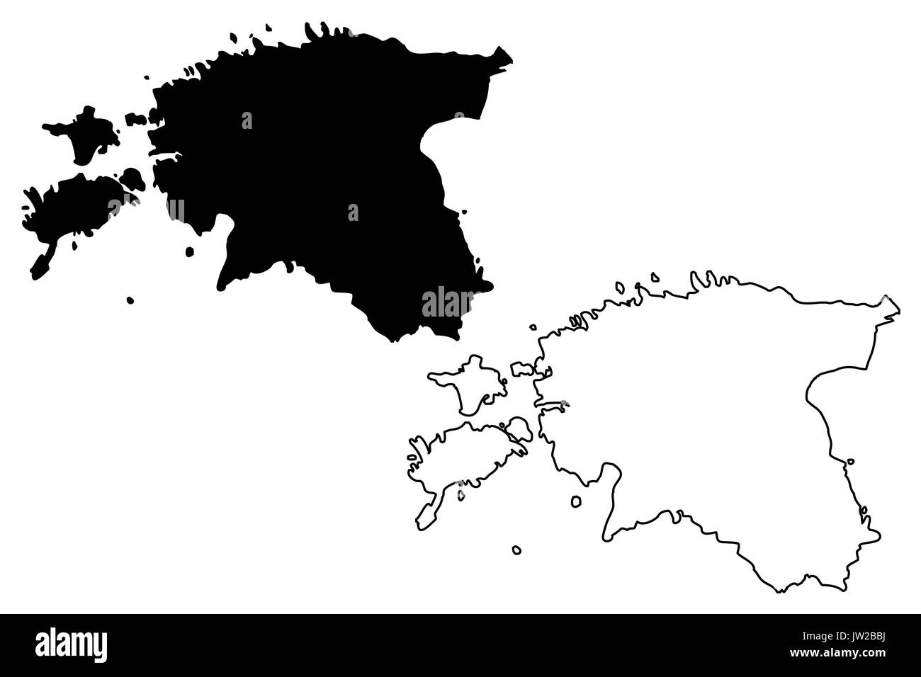 Estonia map vector illustration, scribble sketch Estonia Stock Vector ...