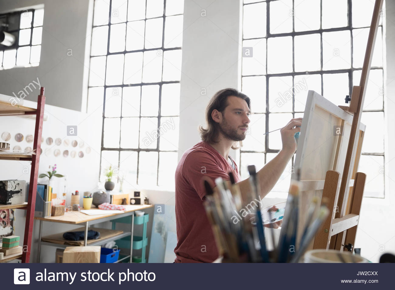 Male painter hi-res stock photography and images - Alamy