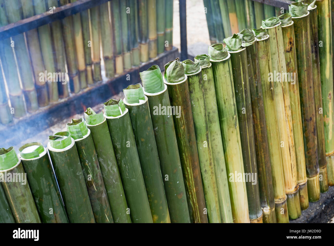 Bamboo cooking rice hi-res stock photography and images - Alamy