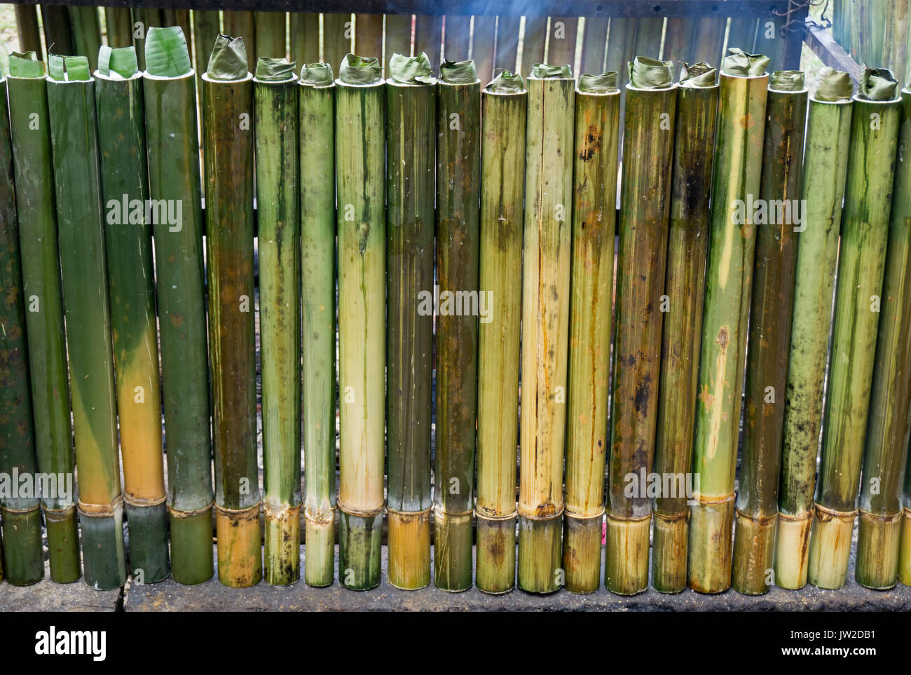Bamboo cooking rice High Resolution Stock Photography and Images - Alamy