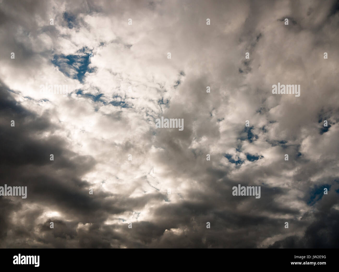 moody cloudy sky above texture and pattern background; UK Stock Photo ...