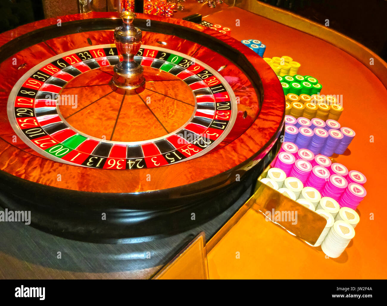 Las Vegas, United States of America - May 11, 2016: The table for card ...