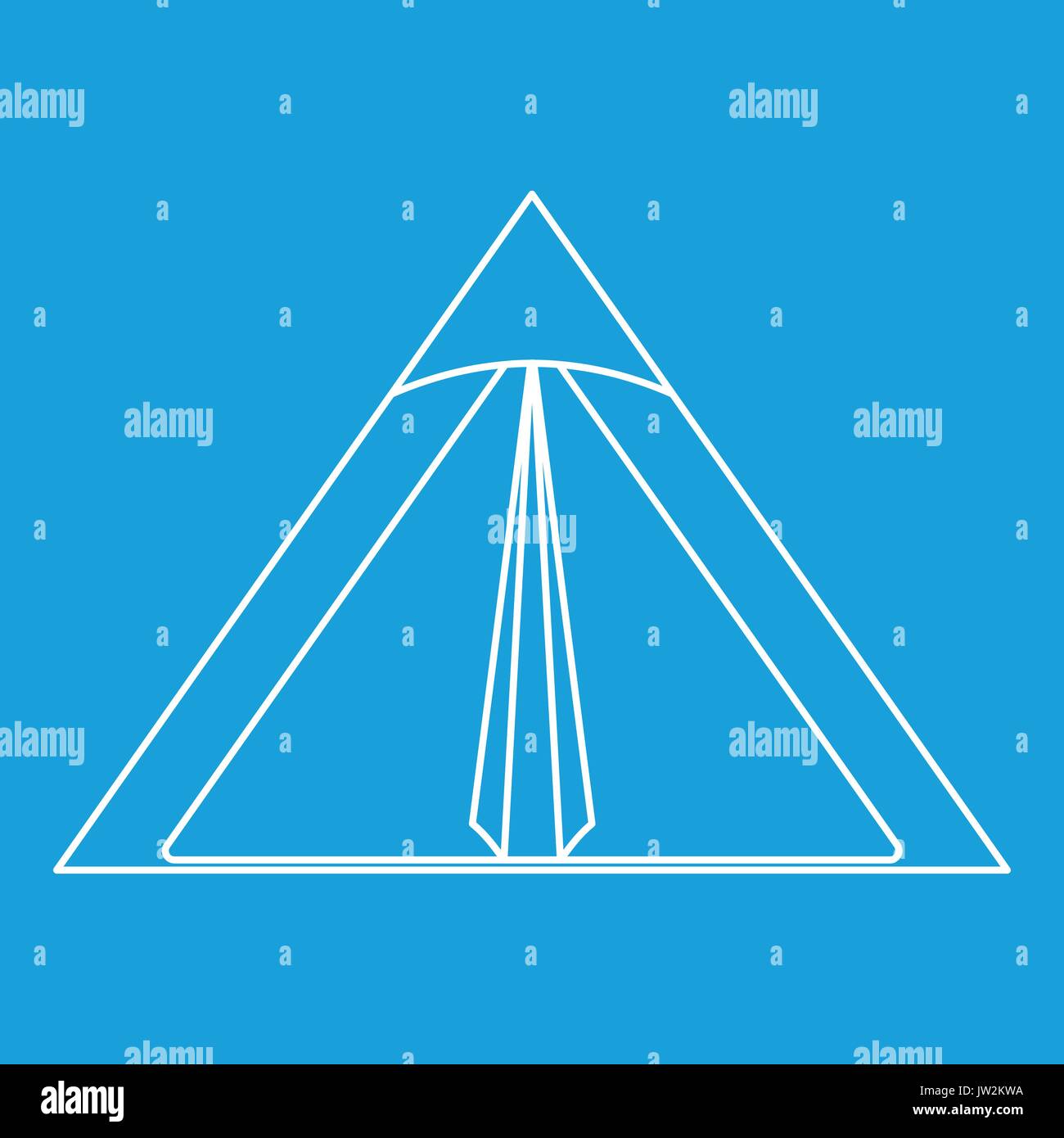 Triangle tent icon, outline style Stock Vector Image & Art - Alamy
