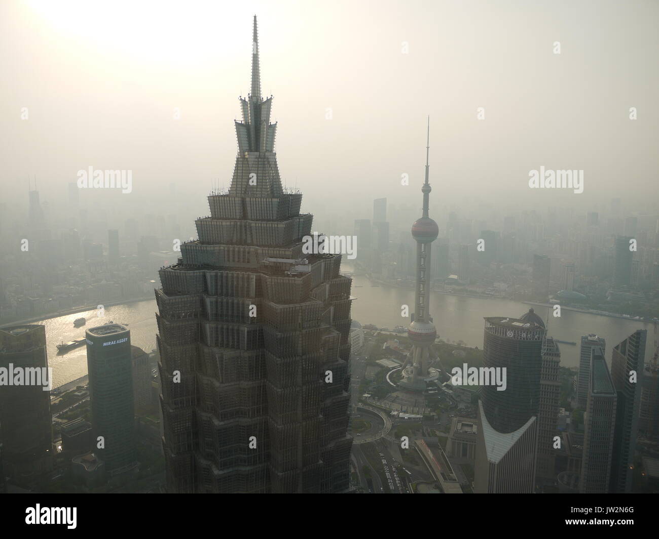 Buildings of Pudong in Shanghai, central business district of economic ...