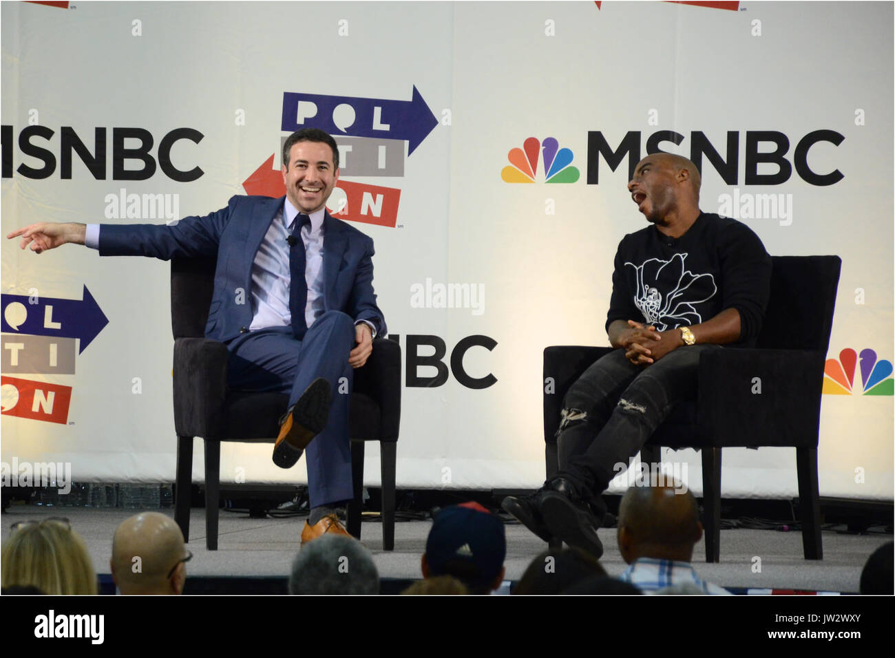 Ari Melber Charlamagne tha God "MSNBC: Hip Hop Politics" panel during ...