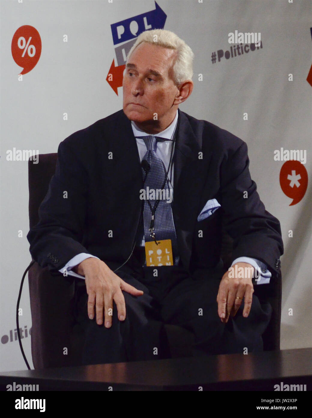 Roger Stone "Roger Stone Holds Court" panel during Politicon Pasadena ...
