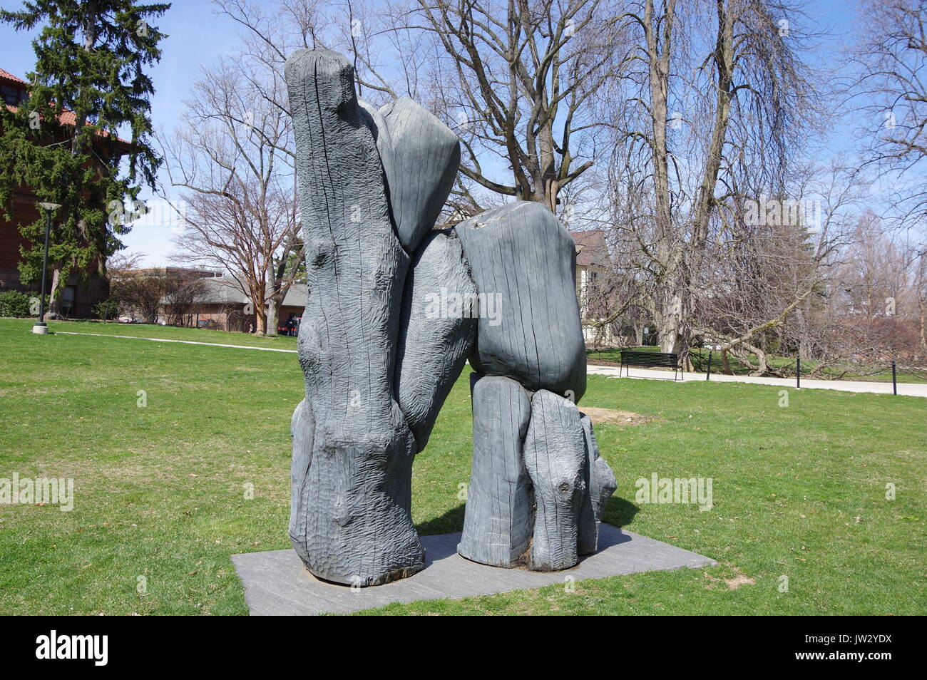 Sculpture on a college campus Stock Photo - Alamy