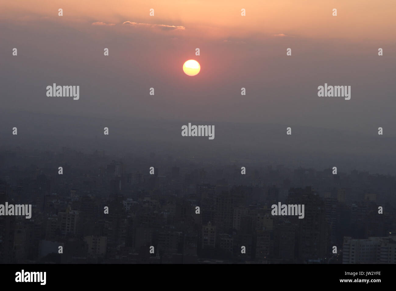 Sunset over Cairo Stock Photo - Alamy