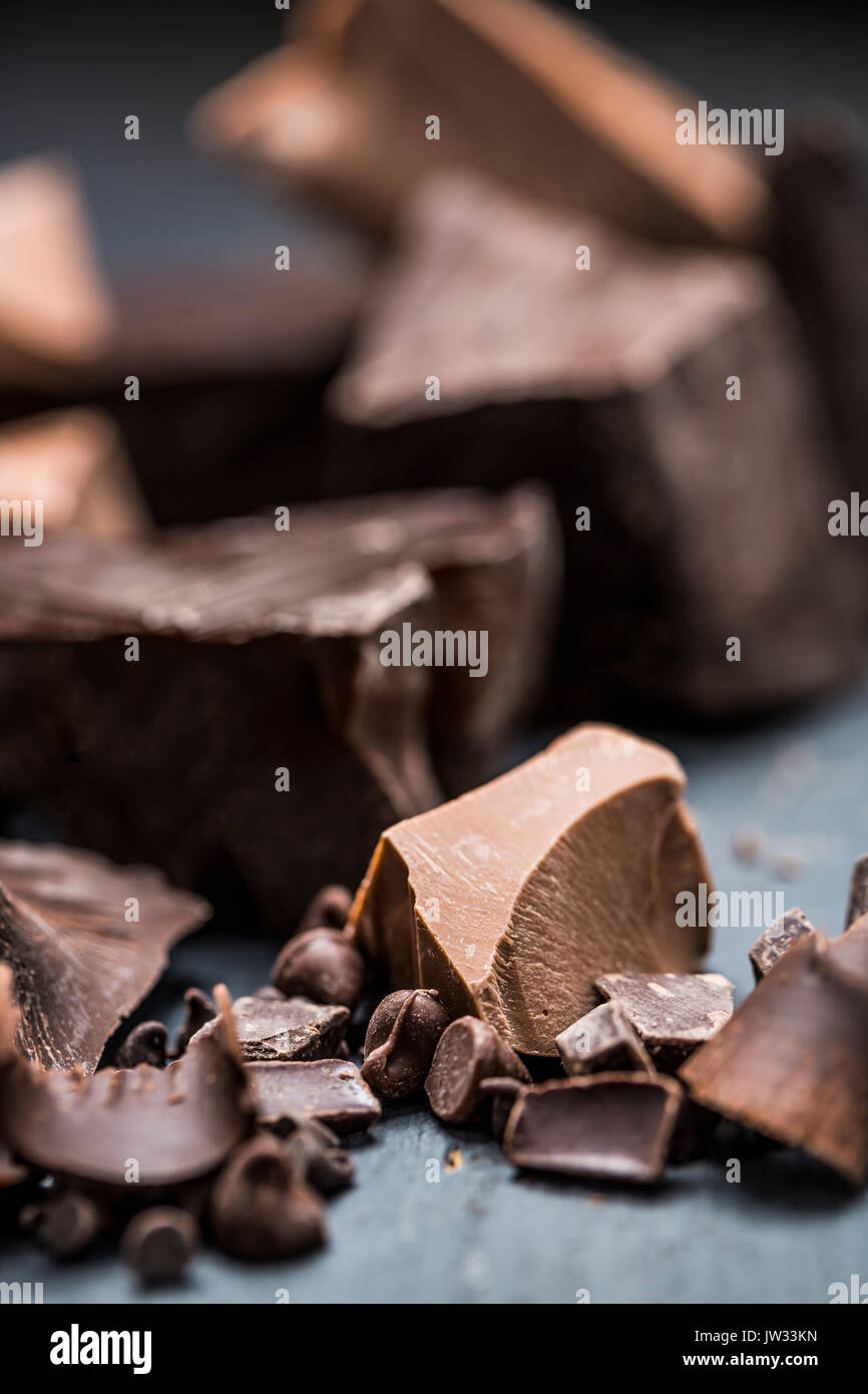 Chocolate pieces hi-res stock photography and images - Alamy