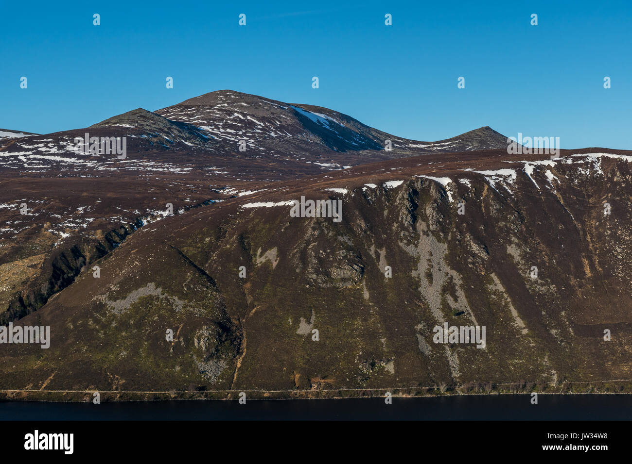Lochnagar viewed from Loch Muick Stock Photo - Alamy