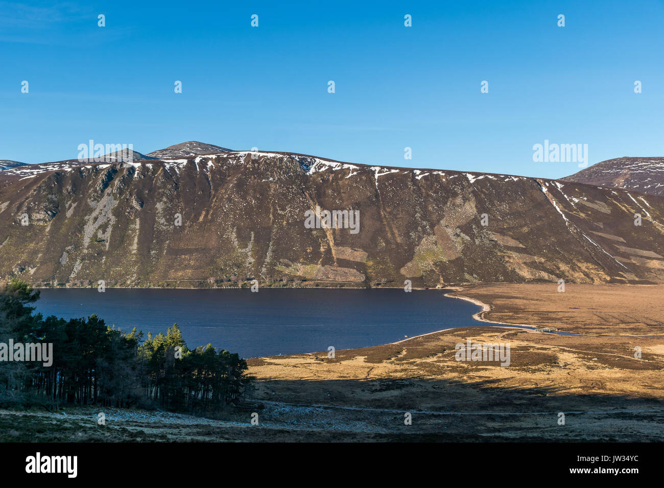 The head of Loch Muick and the back view of Lochnagar Stock Photo - Alamy
