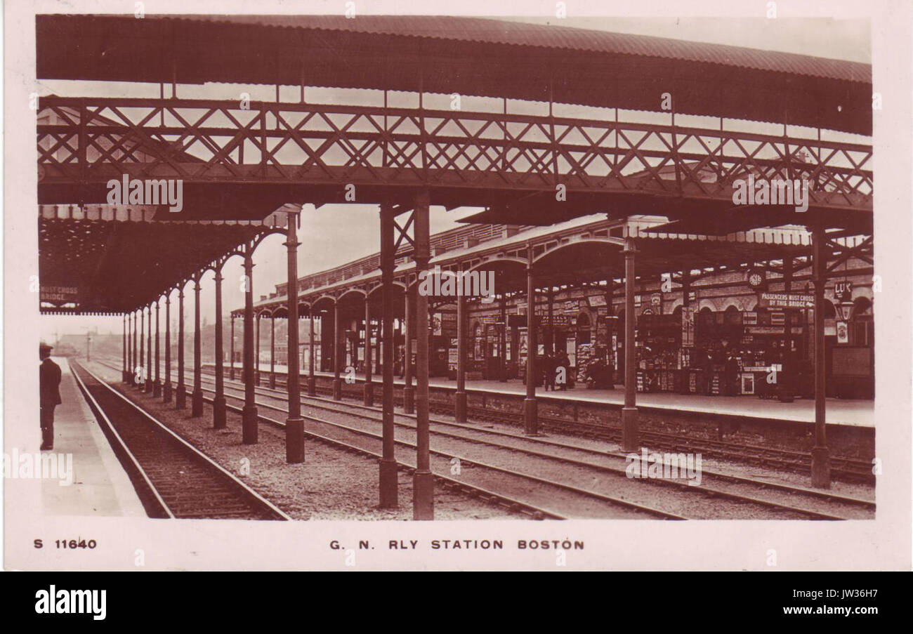 Boston railway station Stock Photo - Alamy