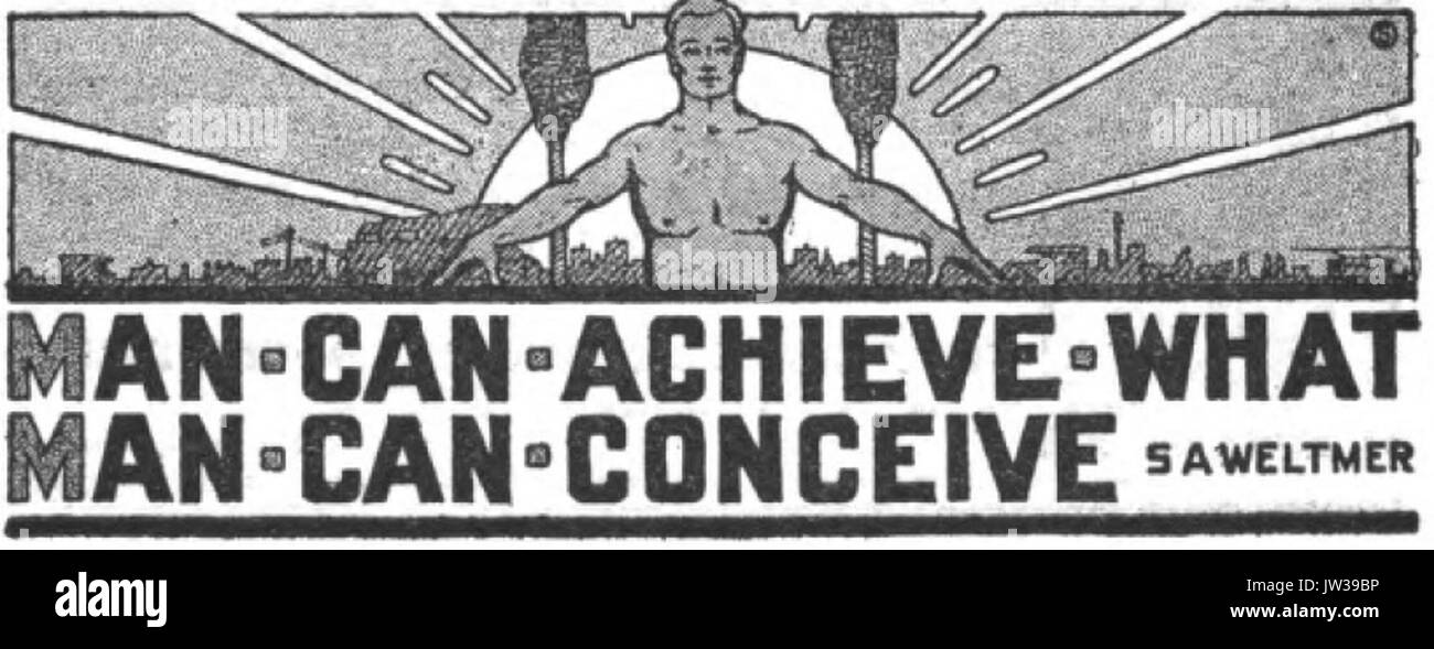 Man can Achieve What a Man Can Conceive Stock Photo - Alamy