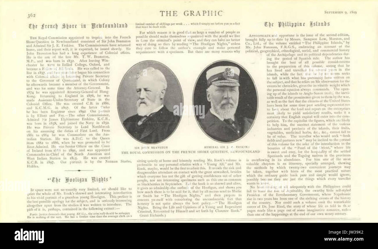 Newfoundland French Shore Royal Commission 1899 Stock Photo - Alamy