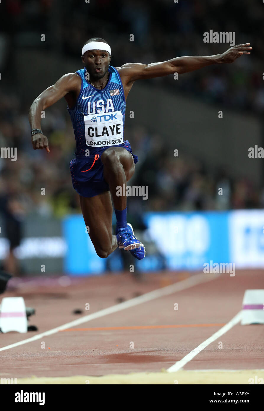 USA's Will Claye competes in the Men's Triple Jump Final during day ...