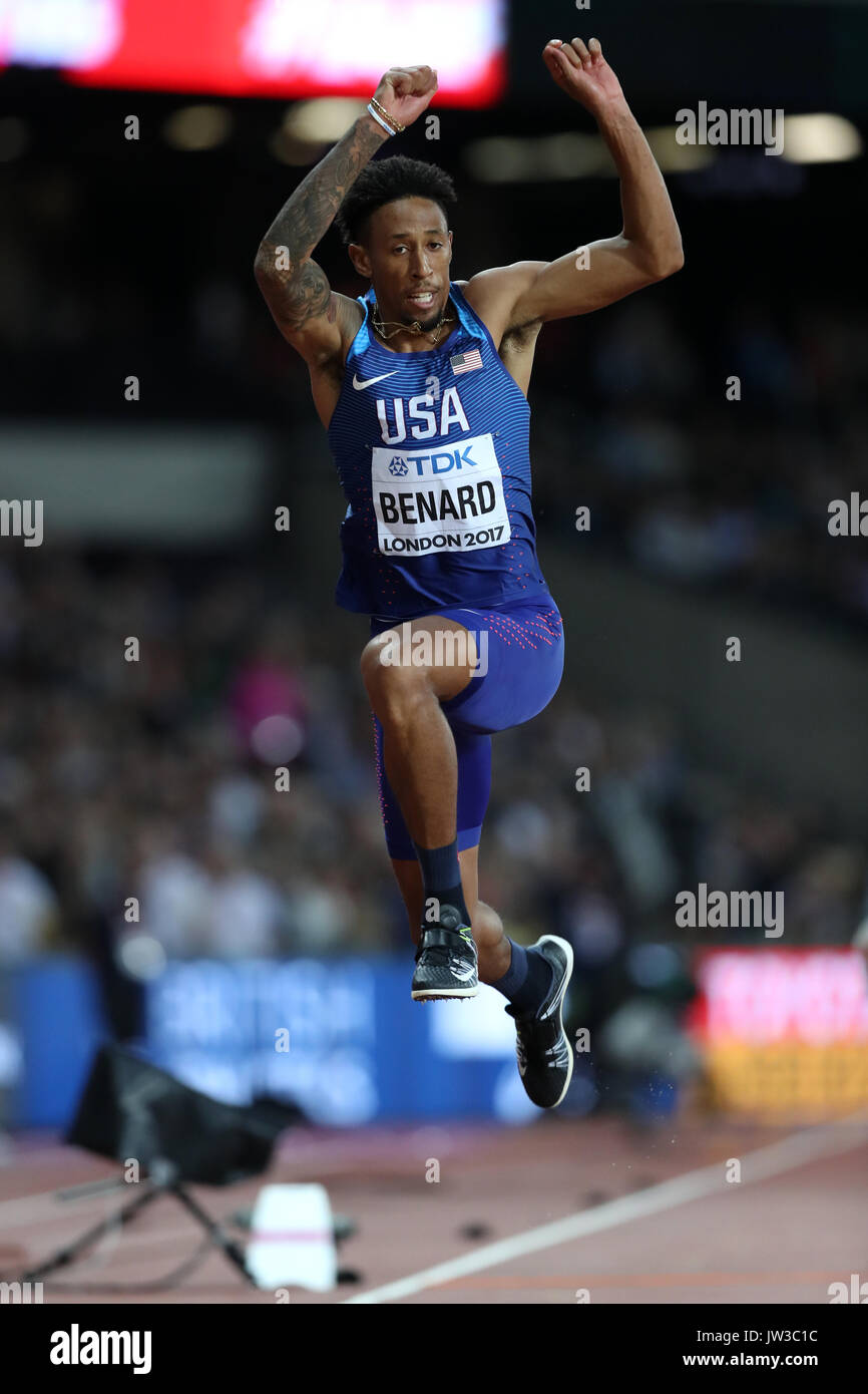 USA's Chris Benard competes in the Men's Triple Jump Final during day ...