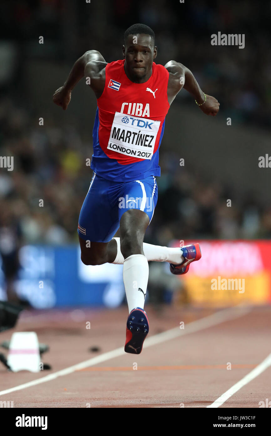 Cuba's Lazaro Martinez competes in the Men's Triple Jump Final during ...
