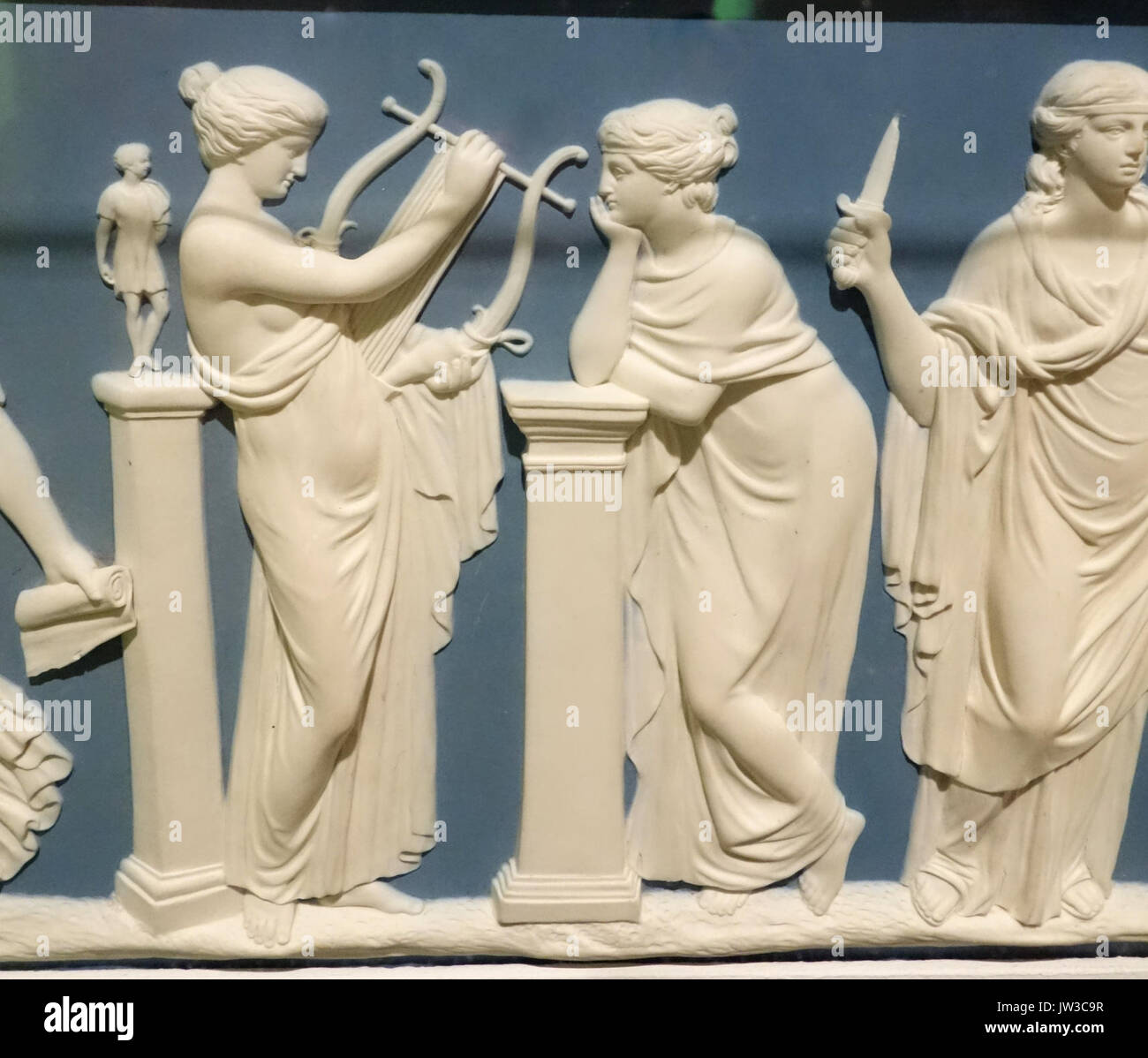 Nine Muses, attributed to John Flaxman, Jr , detail 3 Wedgwood ...