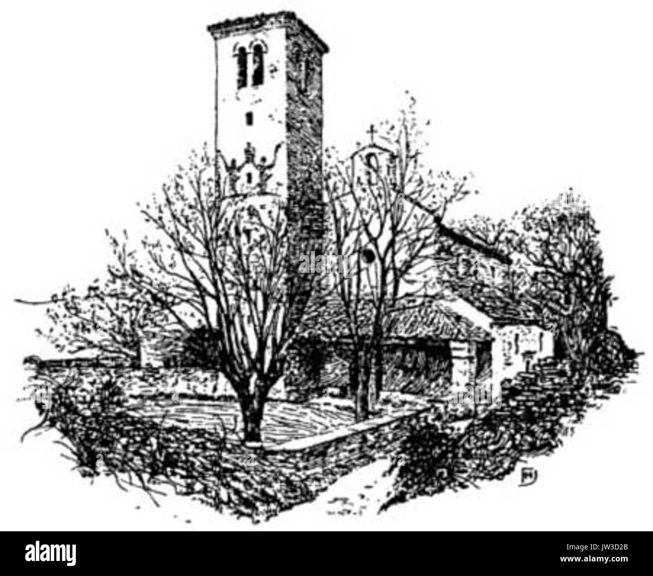 Church architecture drawing Cut Out Stock Images & Pictures - Alamy