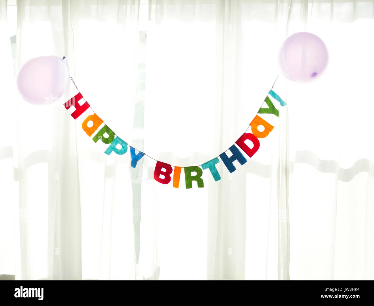 Birthday garland hi-res stock photography and images - Alamy