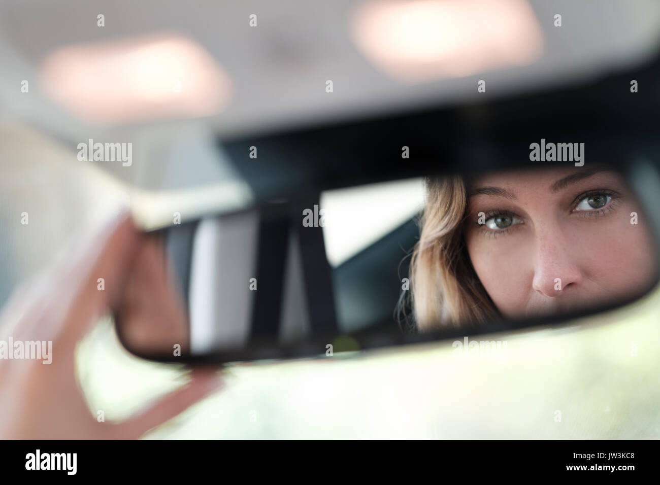 Eyes In Rearview Mirror