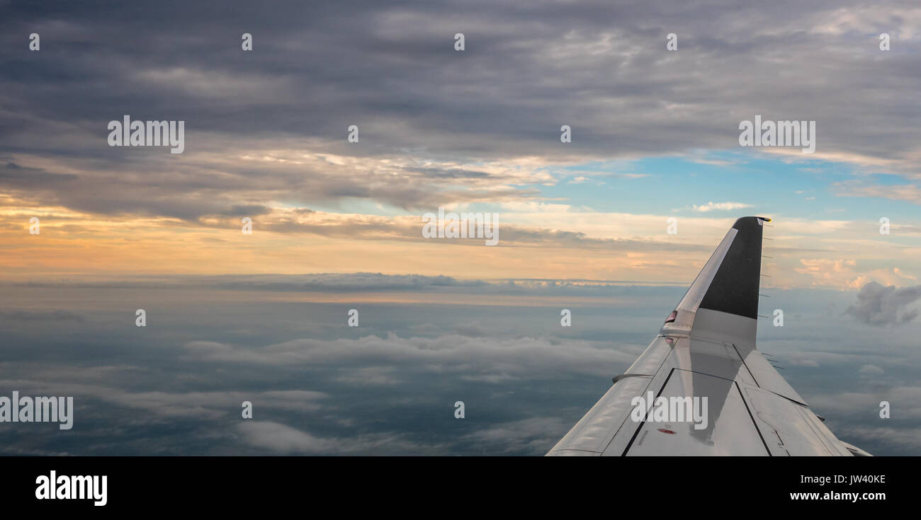 Sunrise outside of AIrplane Stock Photo - Alamy