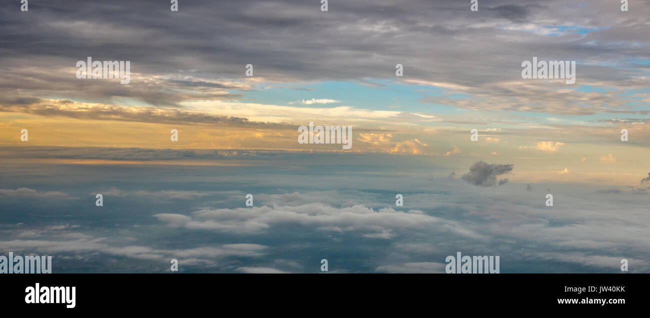 Panoramic View of Sunrise at High Altitude Stock Photo - Alamy
