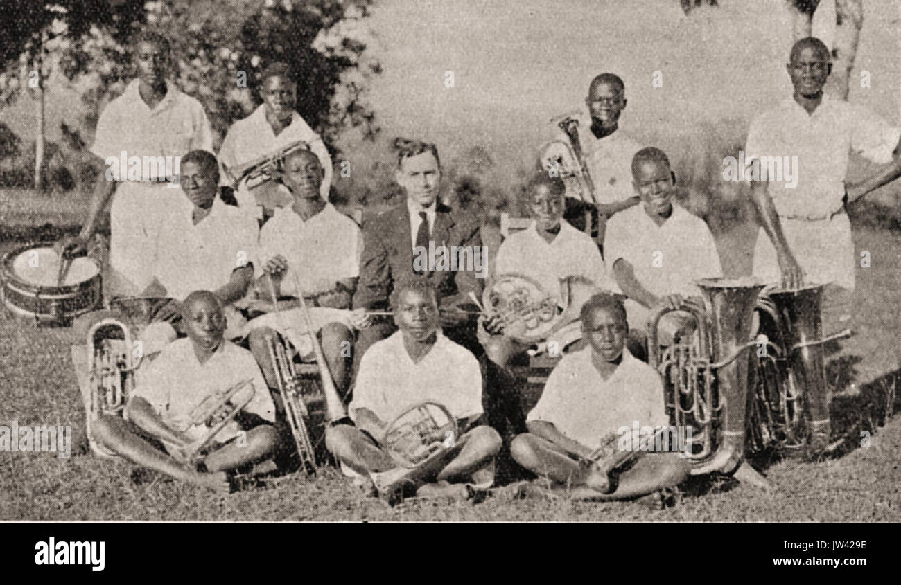 Uganda Band of King's College, Buda, 1933 Stock Photo - Alamy