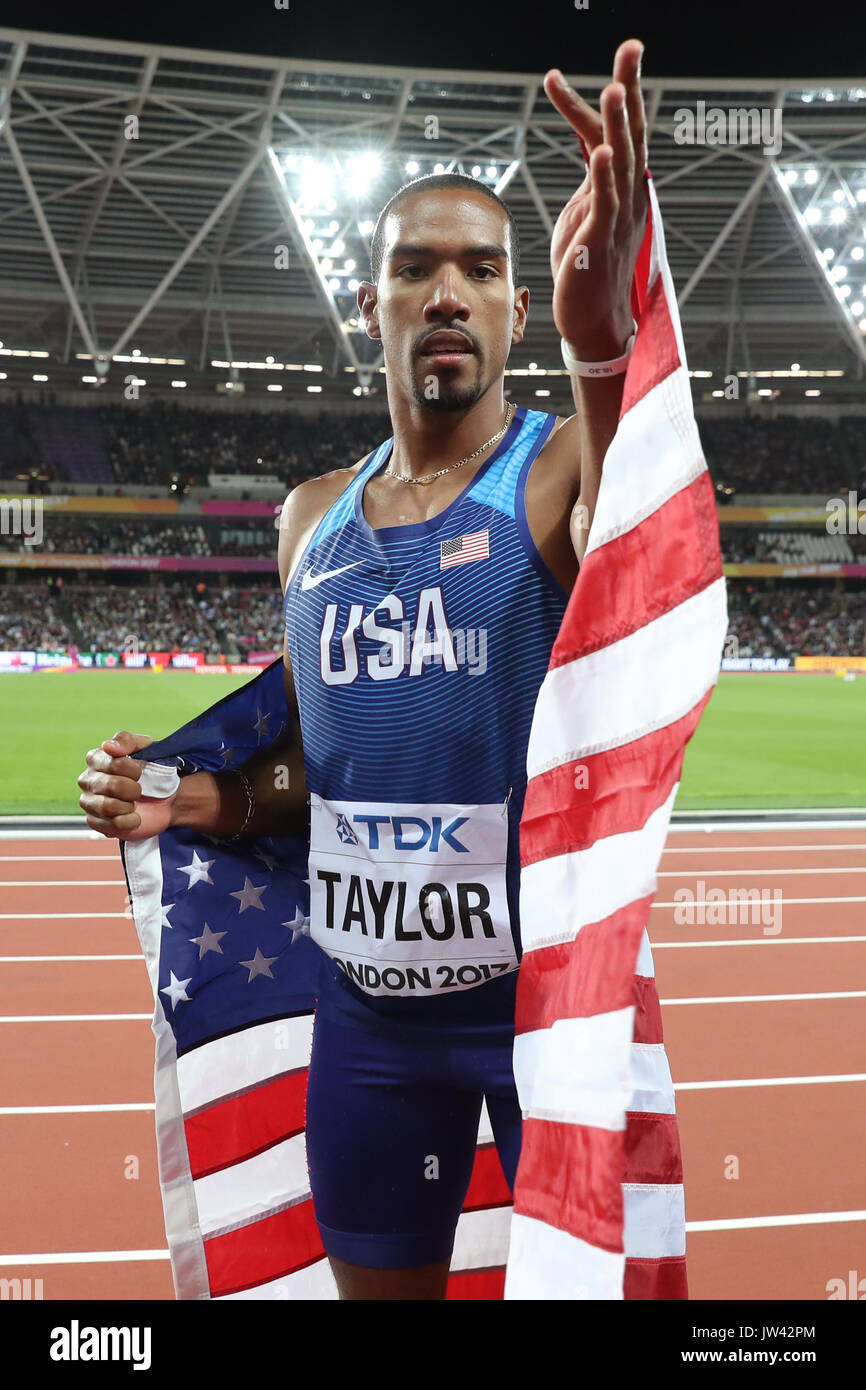 USA's Christian Taylor celebrates winning gold in the Men's Triple Jump ...