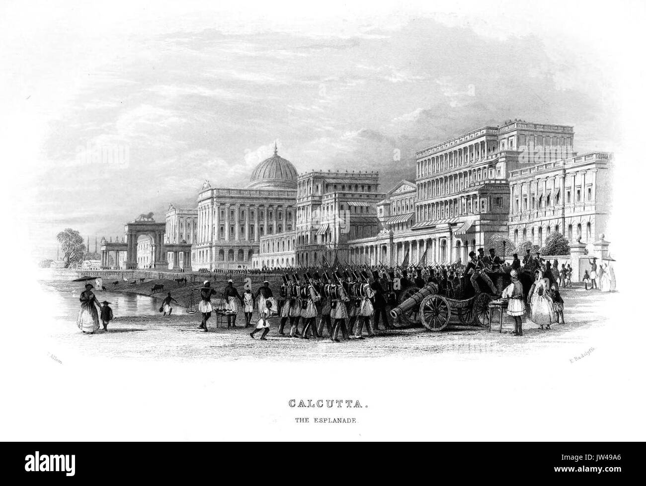 Old Map Of Calcutta Black and White Stock Photos & Images - Alamy