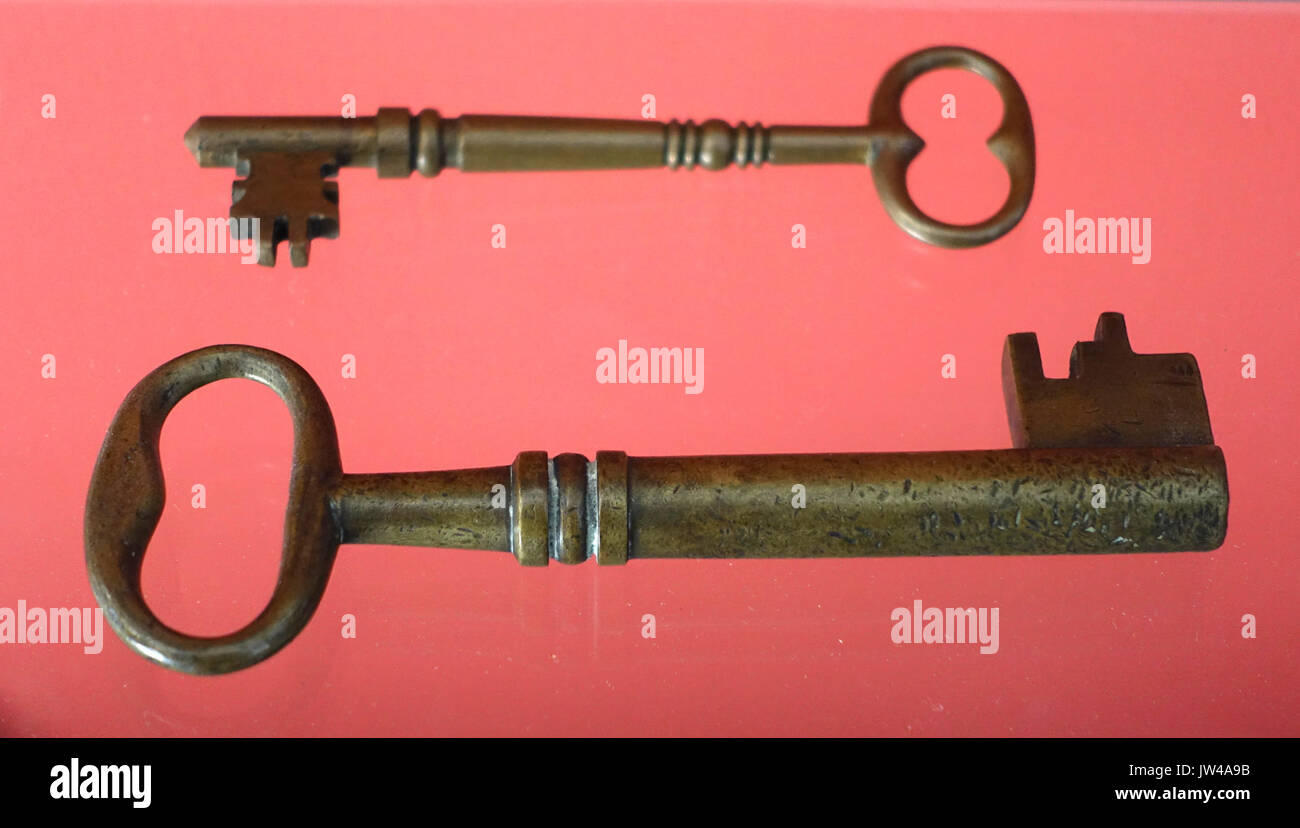 Church keys, original meeting house (front), Old First Church (back ...